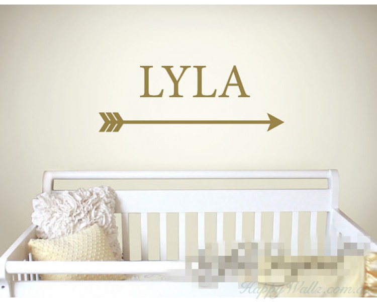 Customised Name Decal with an Arrow