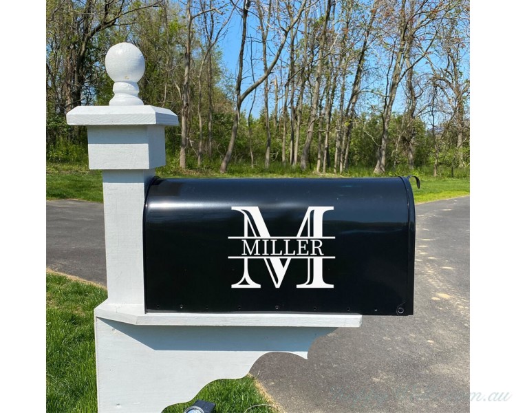 Split Monogram Decal - Custom Name Initial Sticker - Personalized Vinyl ...