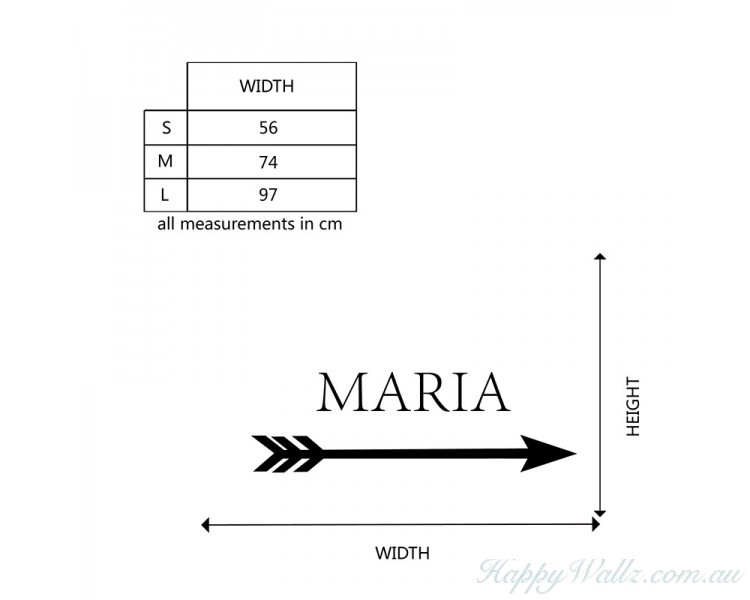 Customised Name Decal with an Arrow