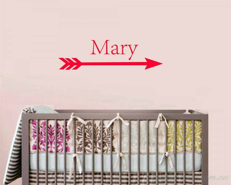 Customised Name Decal with an Arrow