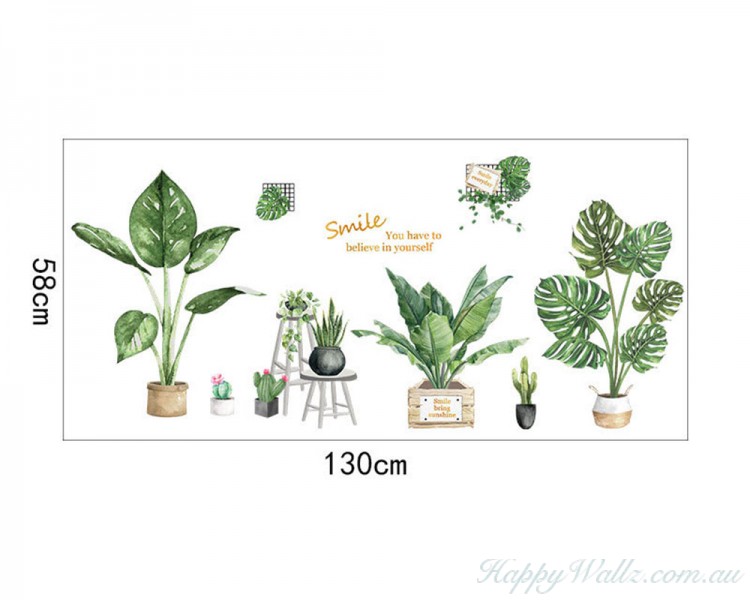 Green potted plant Wall Sticker