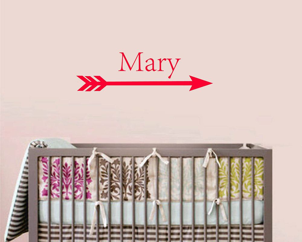 Customised Name Decal with an Arrow